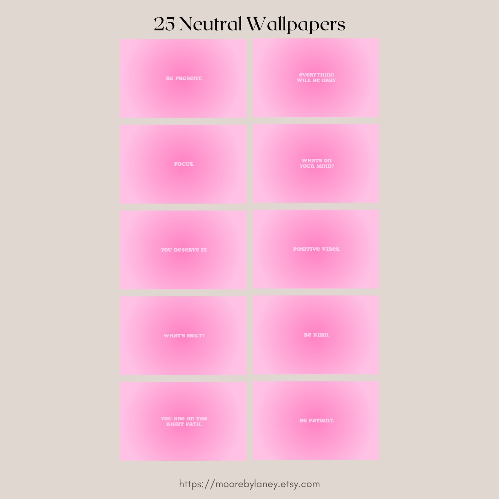 25 Pink Affirmation/motivational Desktop Wallpapers | Pink Positive ...