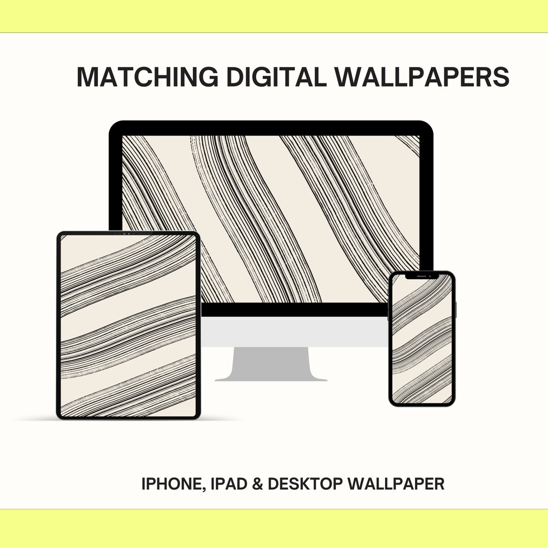 Matching Set iPhone & Desktop Wallpaper | Checkered Neutral Aesthetic ...