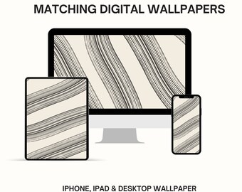 Matching Set iPhone & Desktop Wallpaper | Neutral Aesthetic | iPhone ...