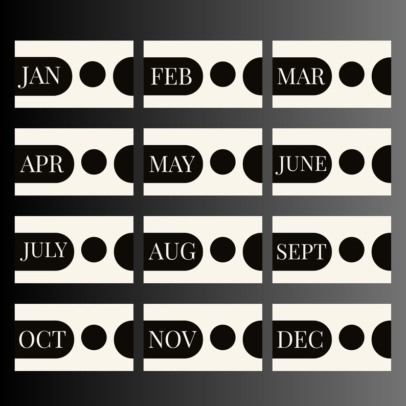 Set of 12 Monthly Desktop Wallpapers | Digital Wallpaper | Aesthetic ...