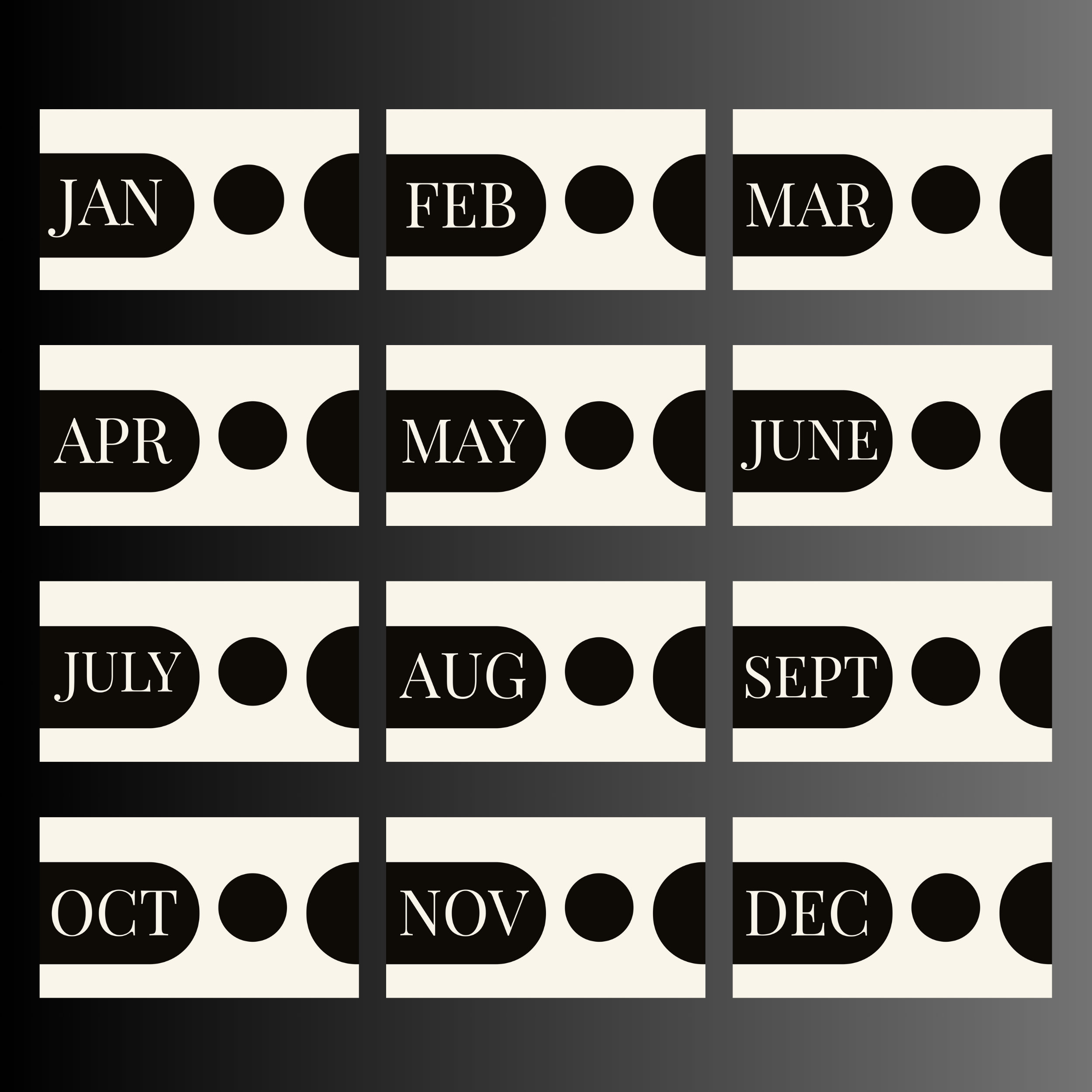 Set of 12 Monthly Desktop Wallpapers | Digital Wallpaper | Aesthetic ...