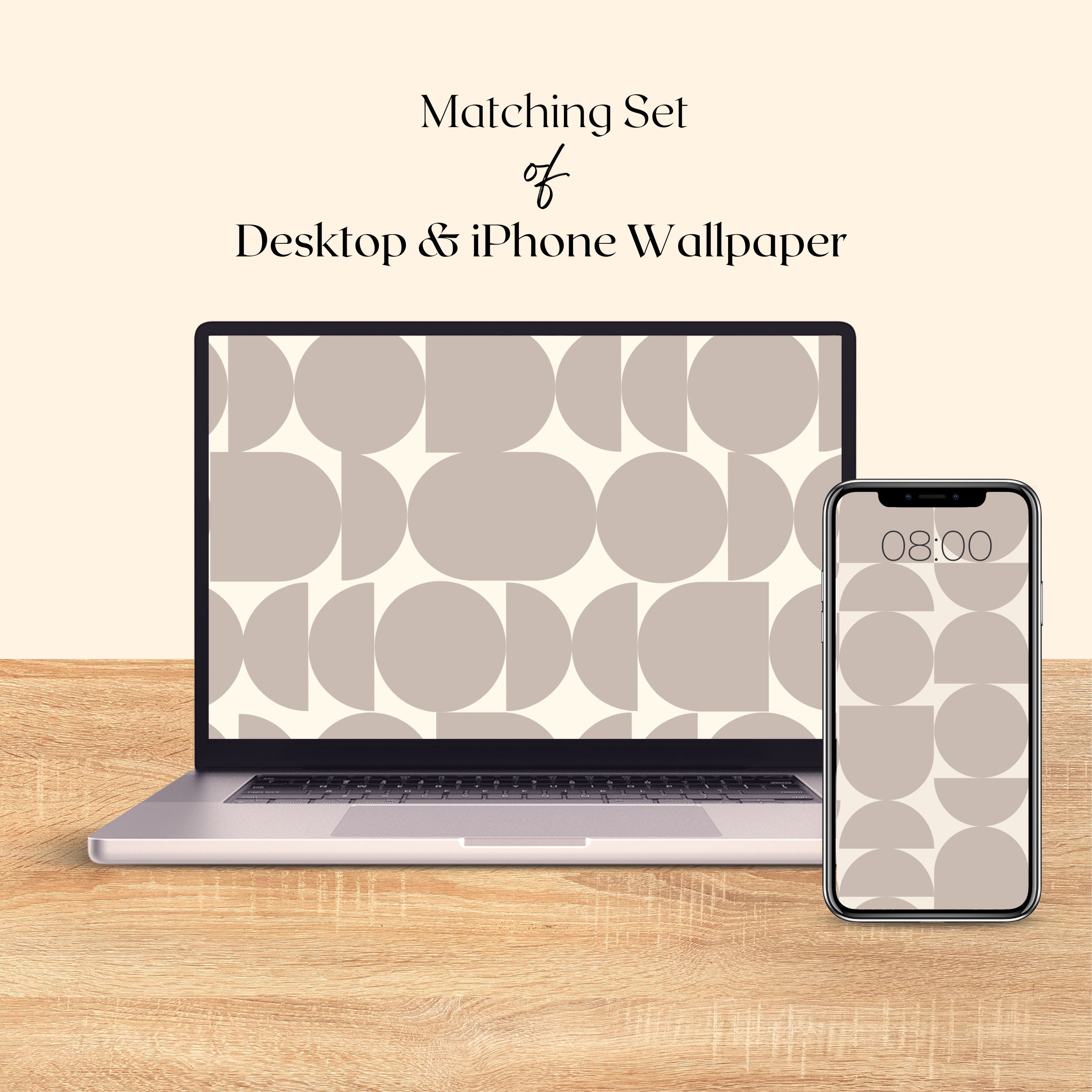 Wallpapers Matching Set iPhone & Desktop Wallpaper | Neutral Aesthetic ...