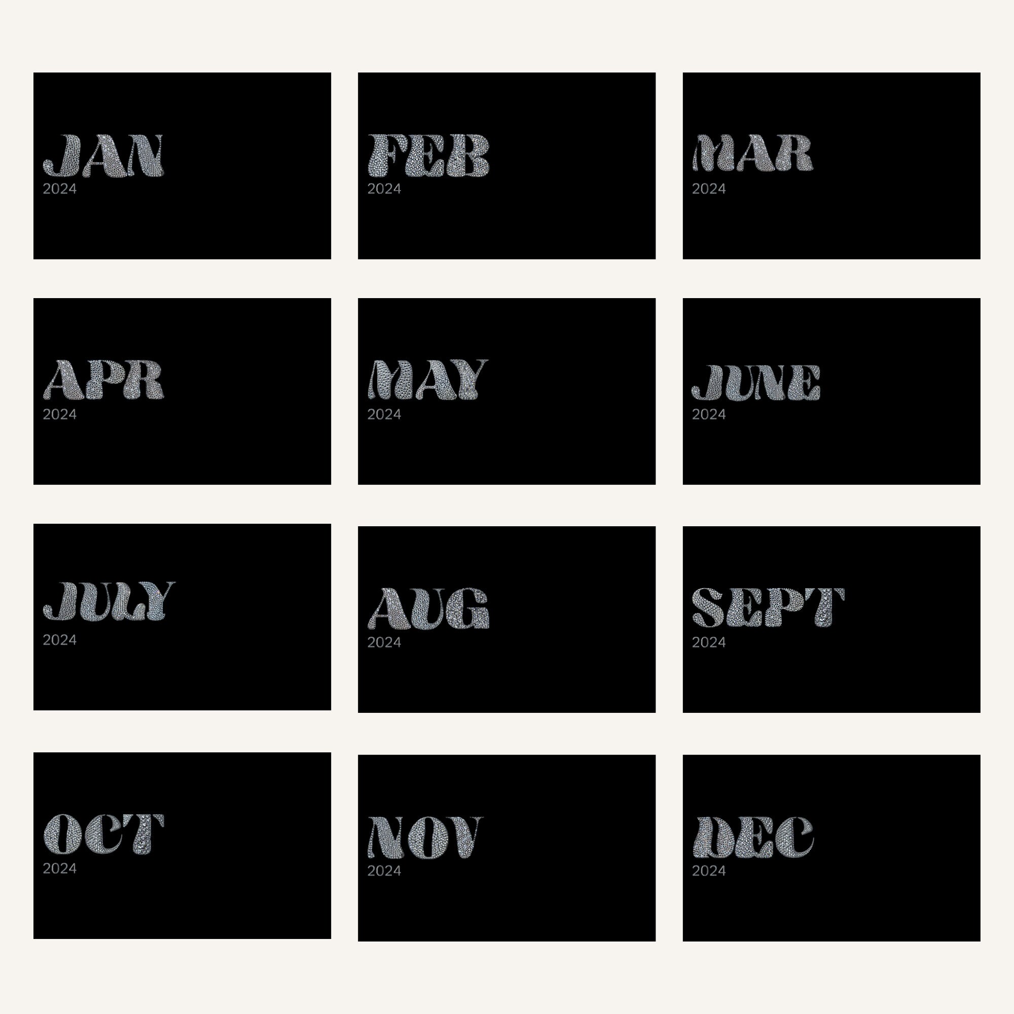 12 Pc. 2024 Desktop Wallpaper Pack Diamond Glitter Sparkly Design ...