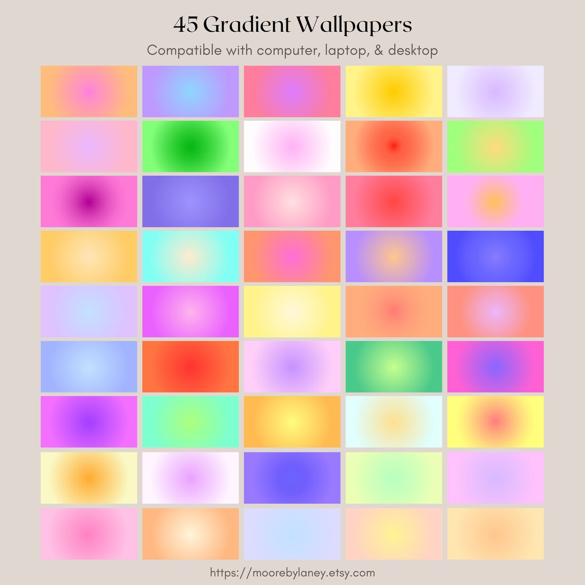 45 Gradient Desktop Wallpapers | Pastel, Colorful Set of Aesthetic ...