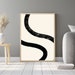 Minimal Wall Art | Black and White Poster, Paint Brush Line Art Print ...