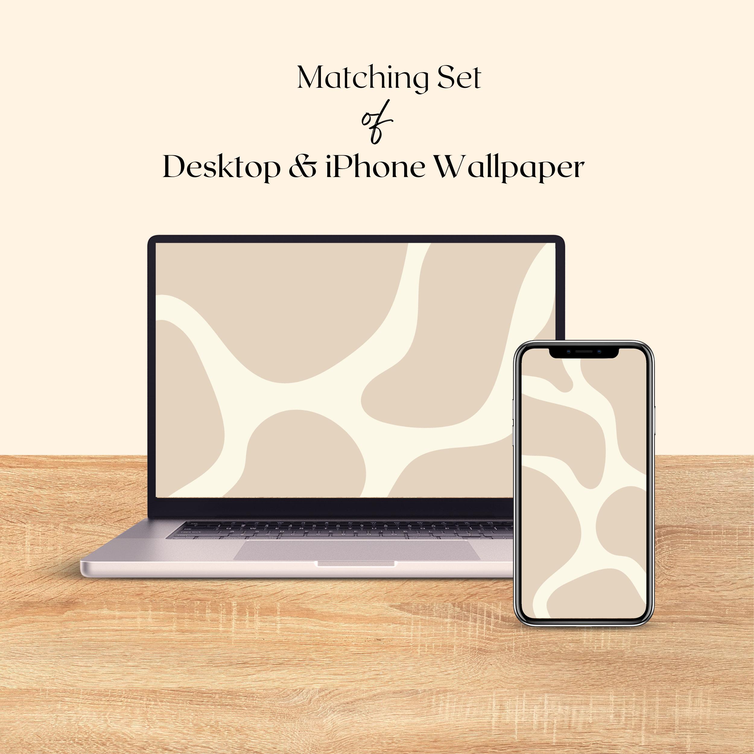 Matching Set iPhone & Desktop Wallpaper | Neutral Aesthetic | iPhone ...