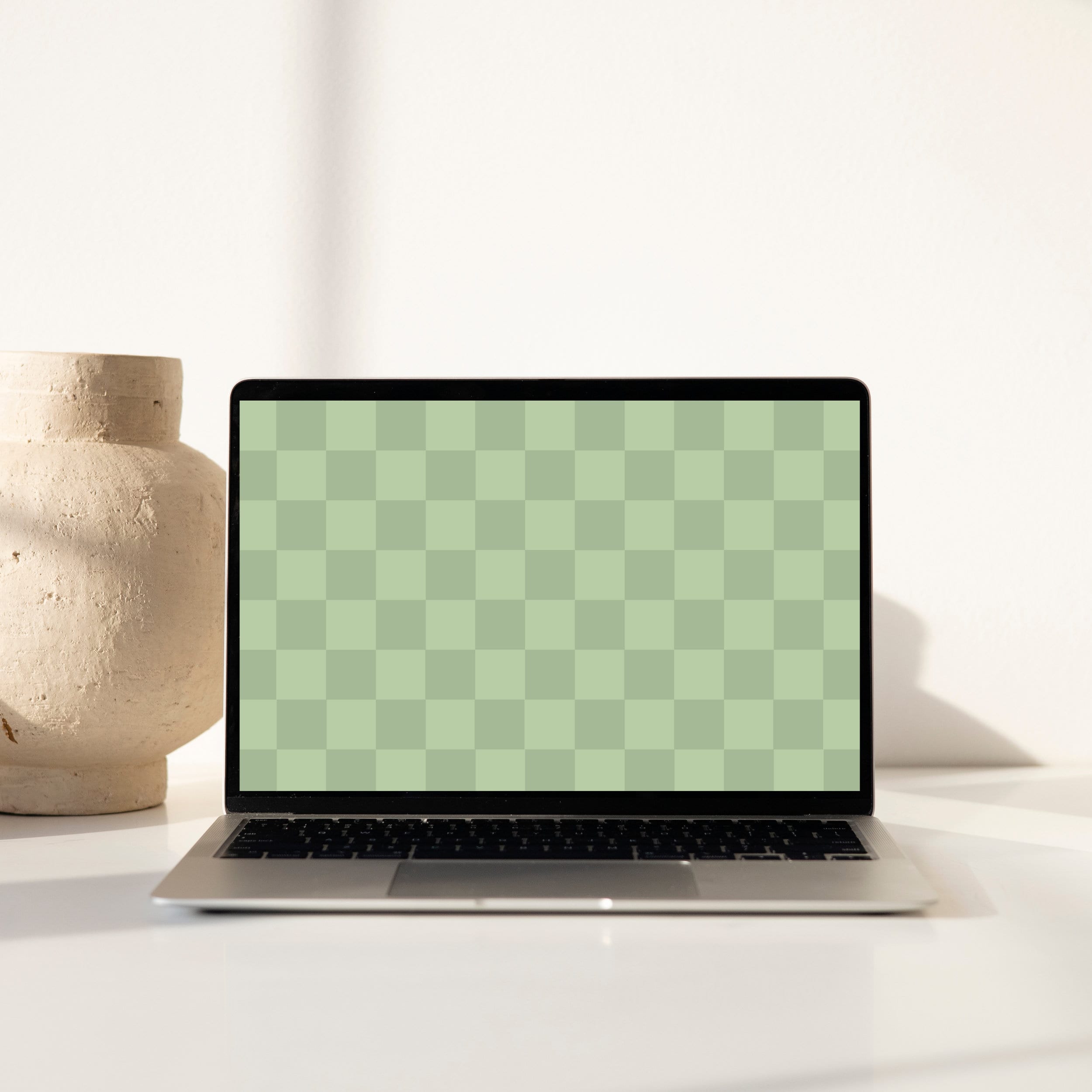 Green Checkered Desktop Wallpaper | Digital Wallpaper | Trendy ...