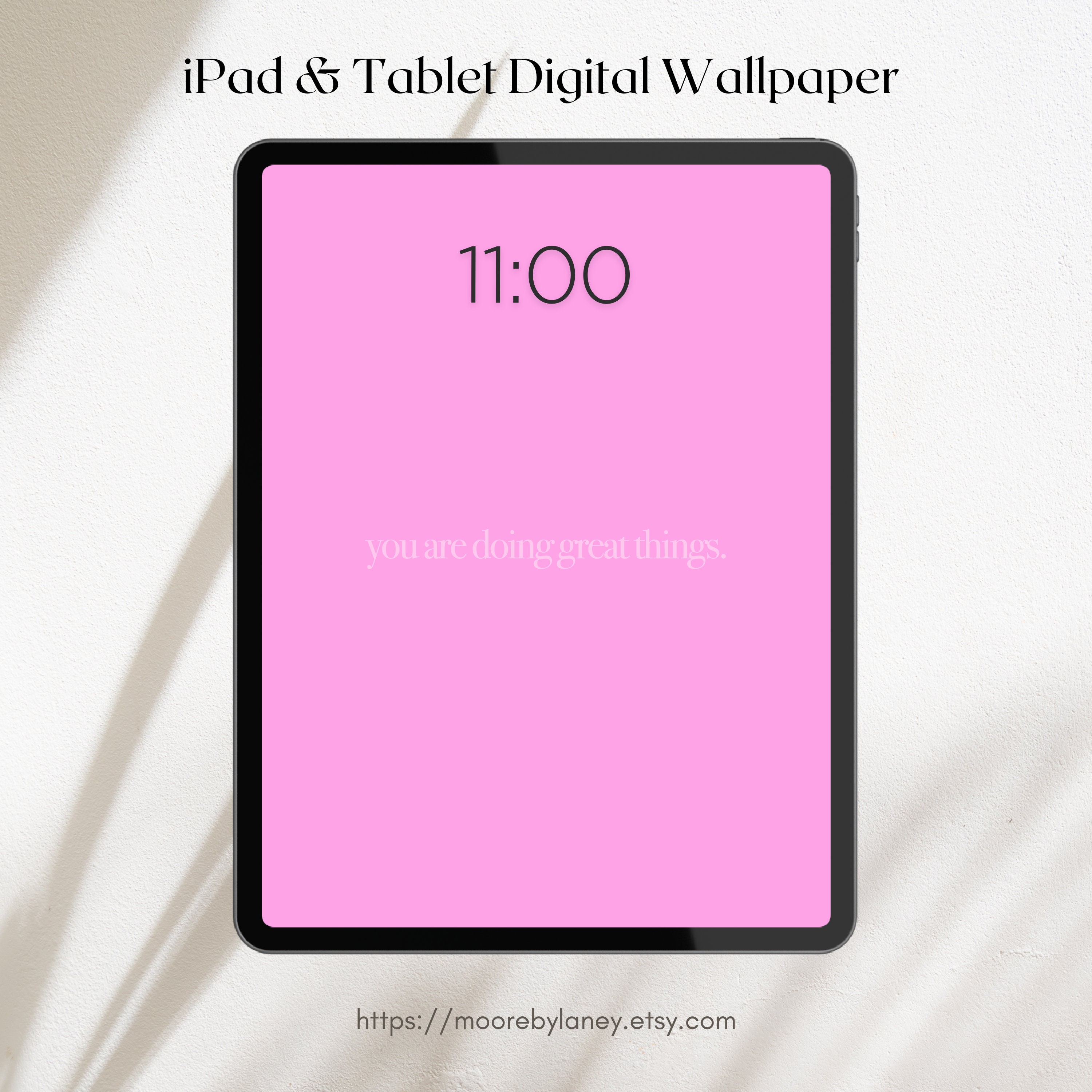 Pink Quote iPad Wallpaper Aesthetic Background With Positive ...