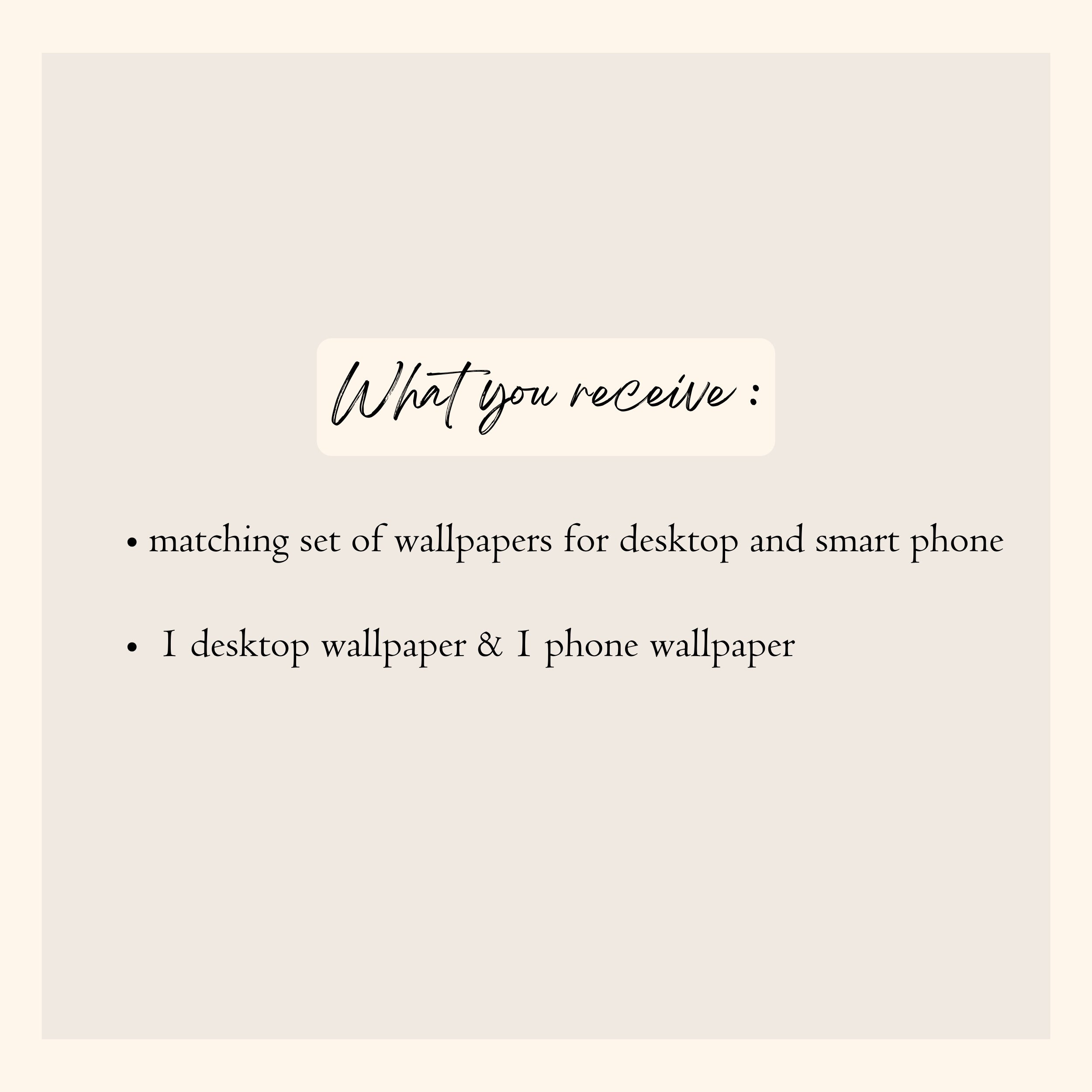 Matching Set iPhone & Desktop Wallpaper | Neutral Aesthetic | iPhone ...