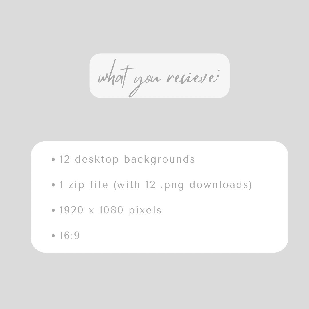 Set of 12 Monthly Desktop Wallpapers | Digital Wallpaper | Aesthetic ...