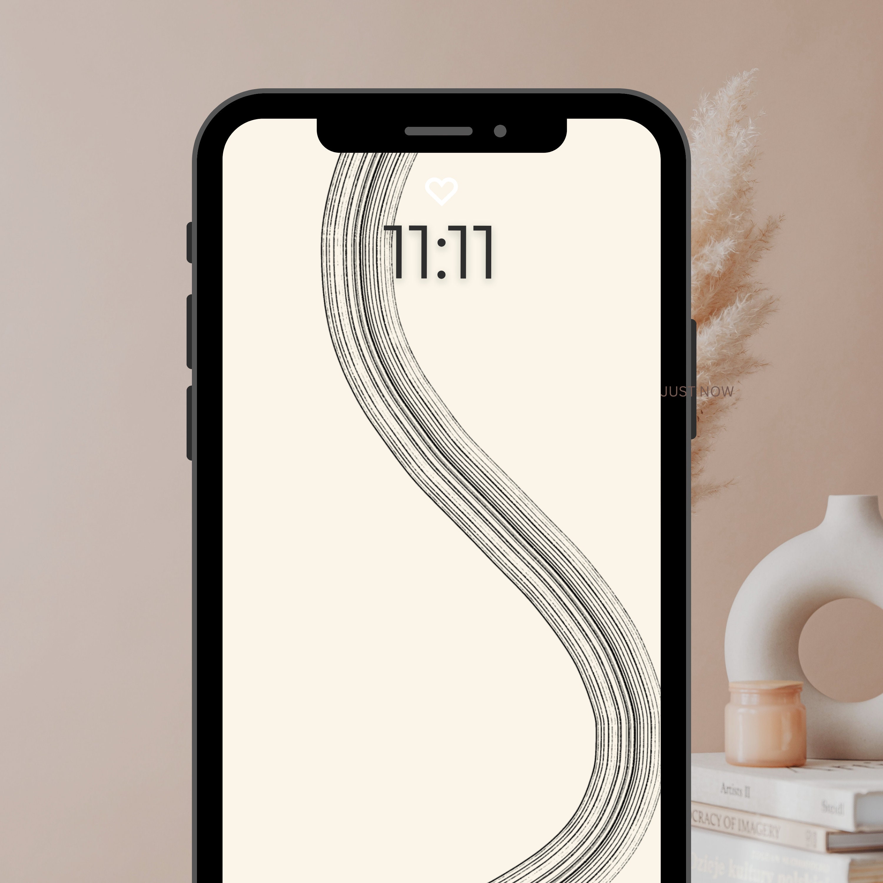 25 Pack of Neutral Aesthetic Smartphone Wallpapers | Simple Black and White Line Art | High ...