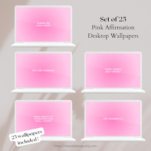 25 Pink Affirmation/motivational Desktop Wallpapers | Pink Positive ...