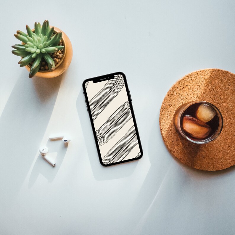 Minimal iPhone Wallpaper | Abstract Neutral Trendy iPhone Lock Screen ...