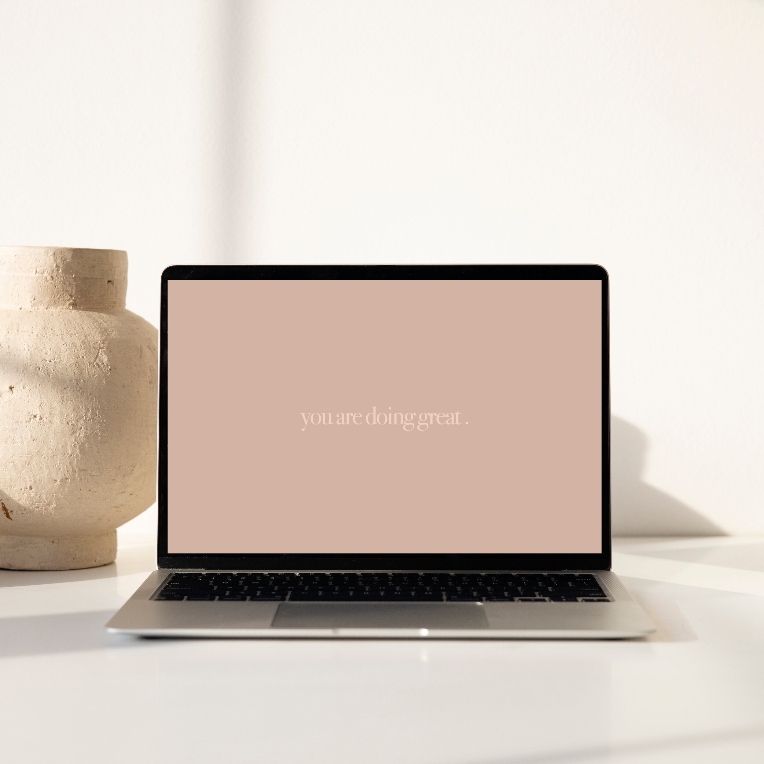You Are Doing Great Desktop Wallpaper | Neutral Digital Wallpaper ...