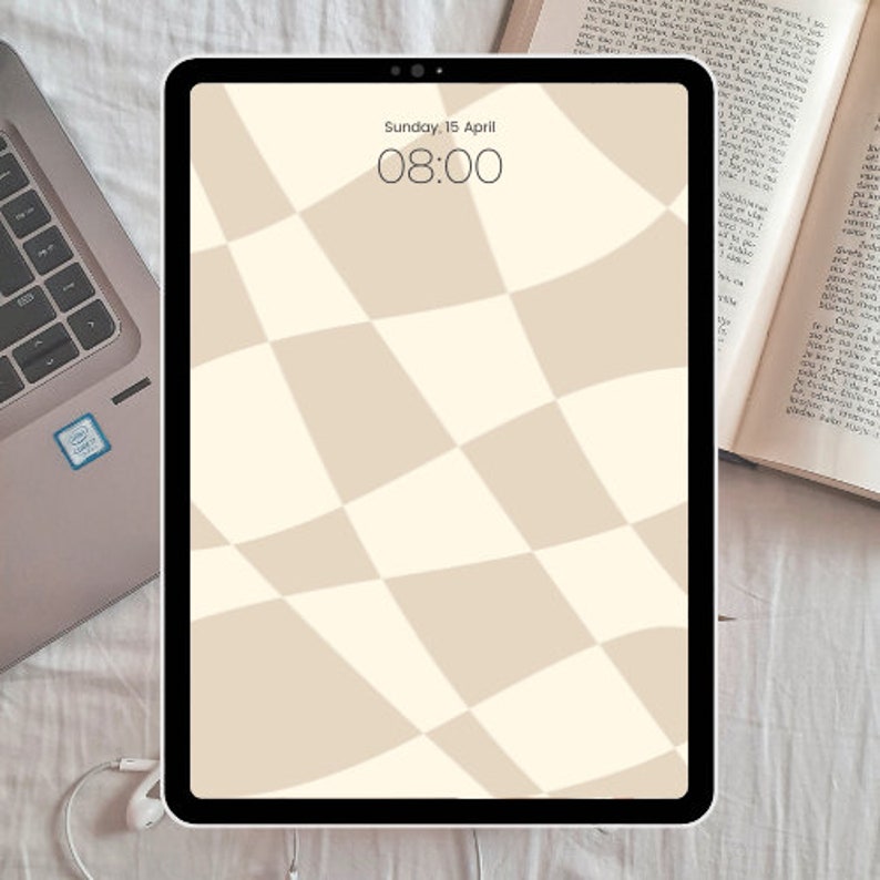 Neutral Abstract iPad Wallpaper | Beige Aesthetic Background | Minimal ...