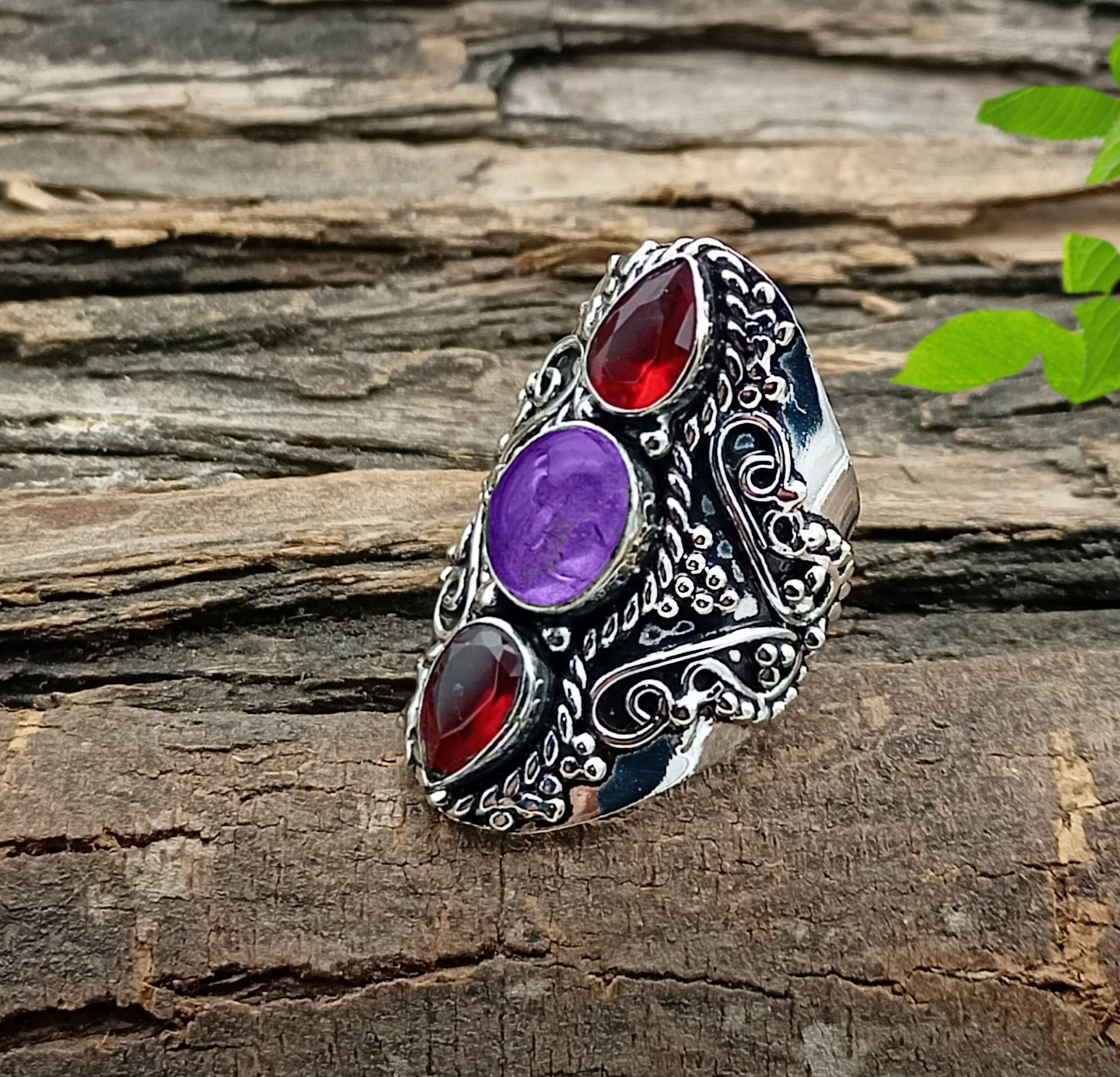 Red Garnet Poison Ring 925 Sterling Silver Poison Ring - Etsy