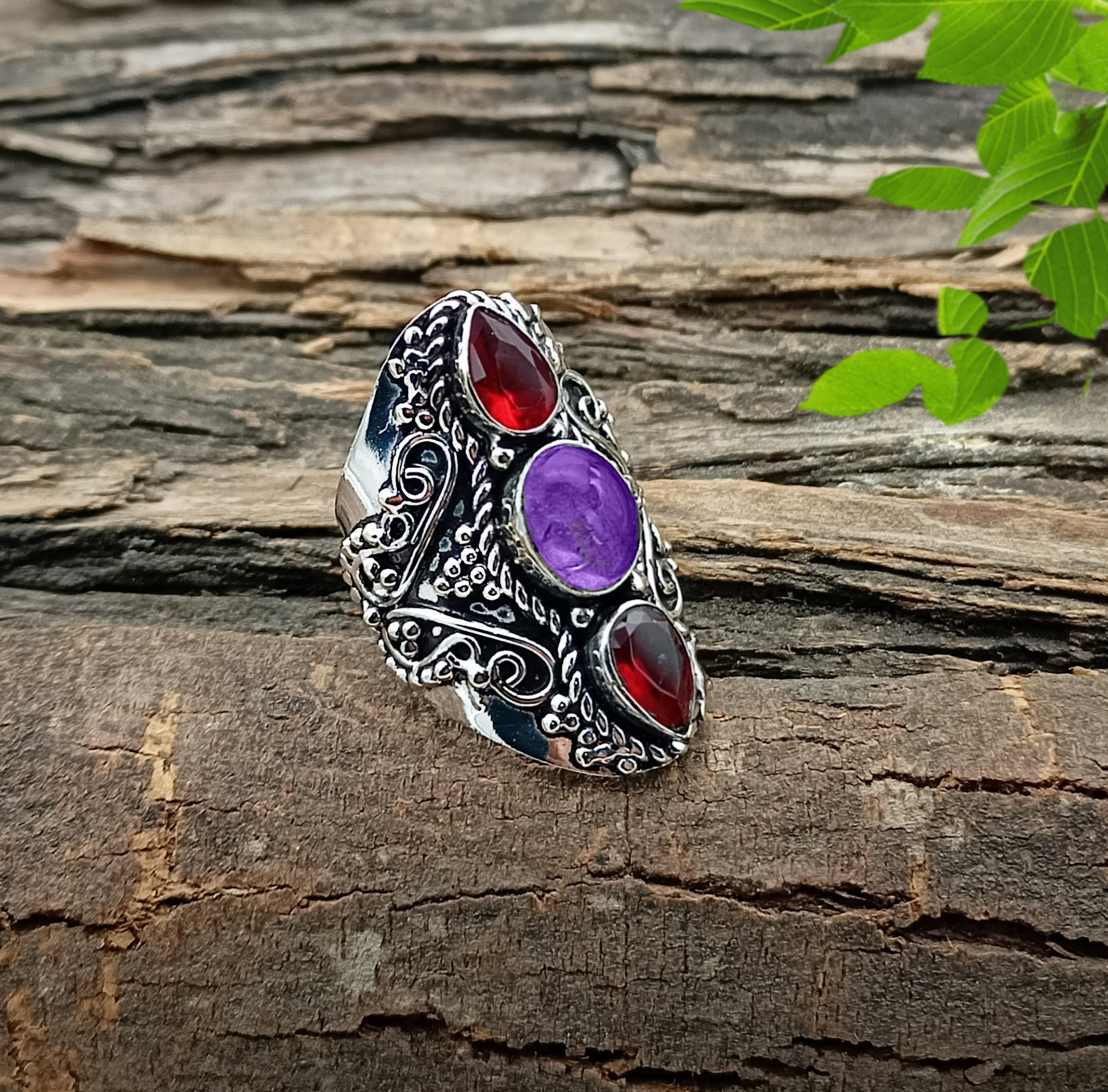 Red Garnet Poison Ring 925 Sterling Silver Poison Ring - Etsy