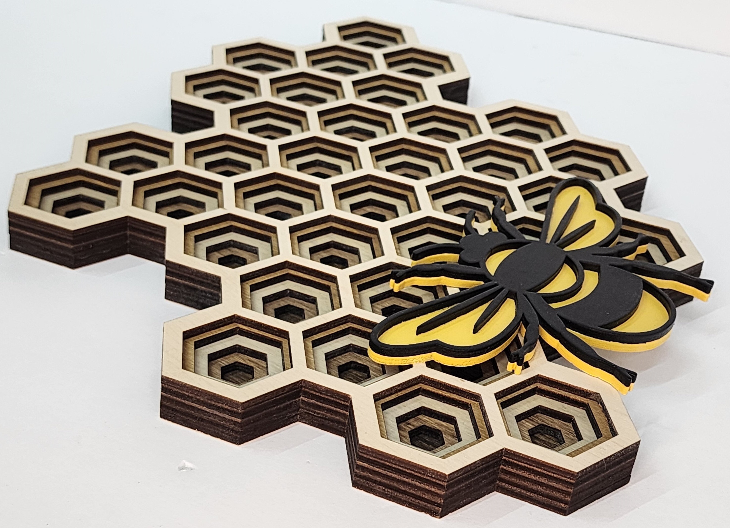 Honeycomb 3D Bee Wall Art, Honey Bee Wall Art - Etsy