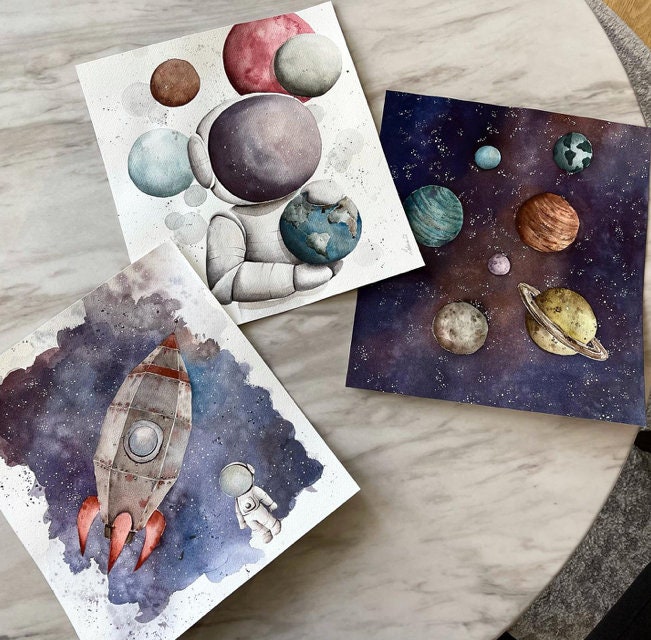 Outer Space Nursery Decor- Toodler Room Decor, Space Nursery Decor ...