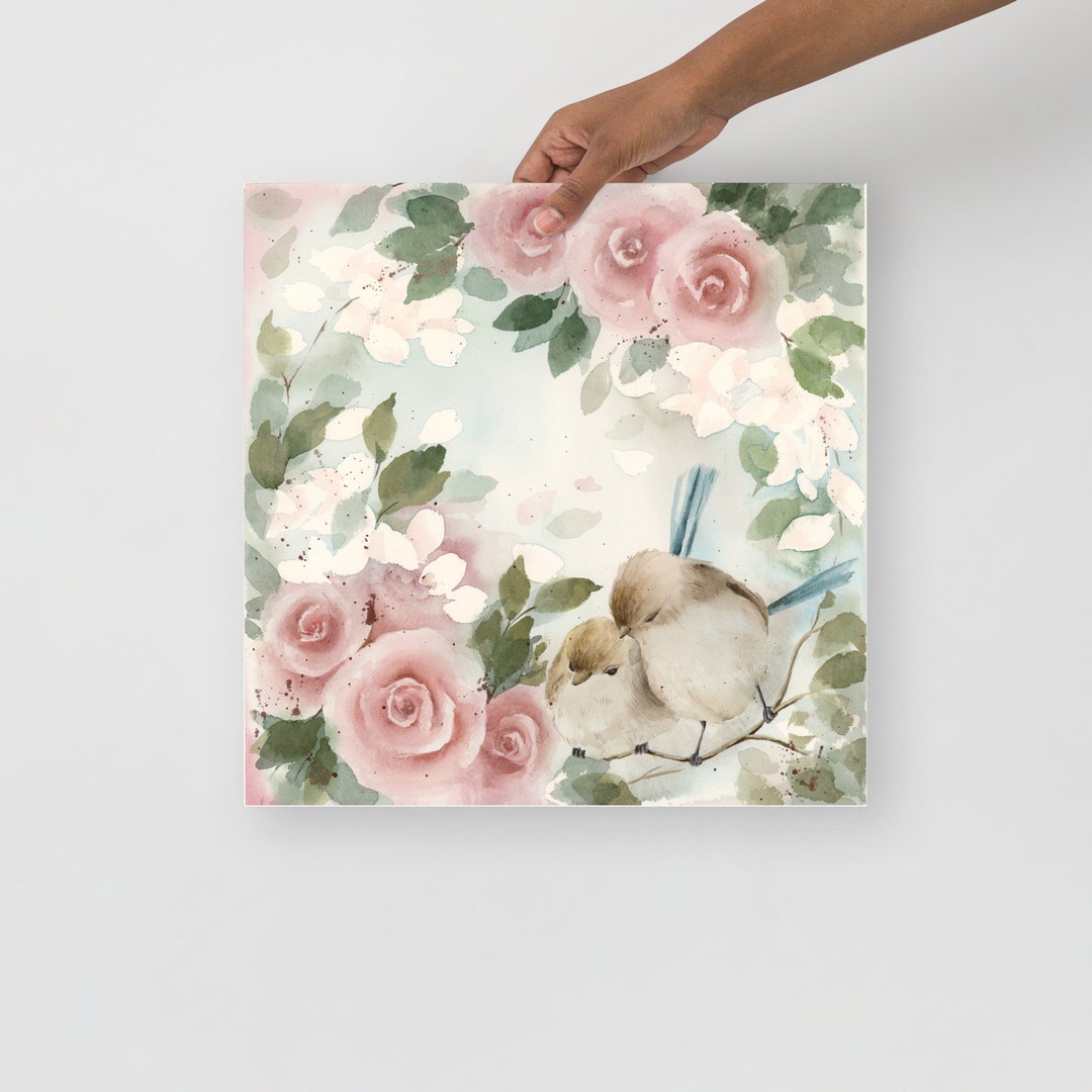 Watercolor Bird Painting, Poster, Wall Art, Canvas, Print, Artwork ...