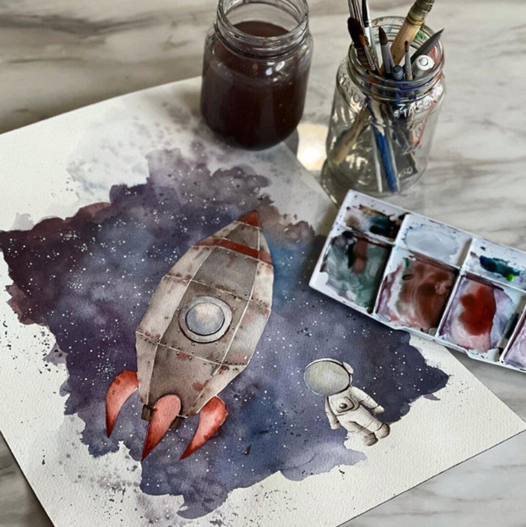 Outer Space Nursery Decor- Toodler Room Decor, Space Nursery Decor ...