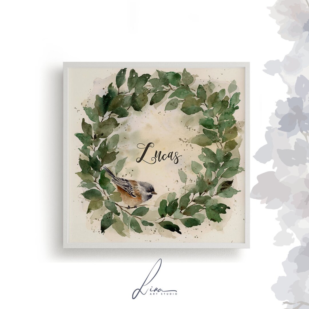 Personalized Baby Name - Watercolor Custom - Custom Name Art - Nursery ...