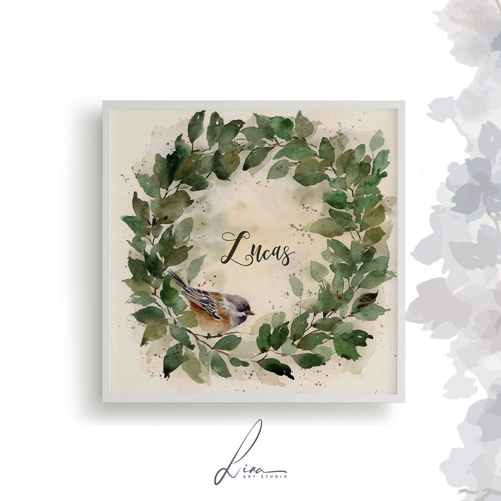 Personalized Baby Name - Watercolor Custom - Custom Name Art - Nursery ...
