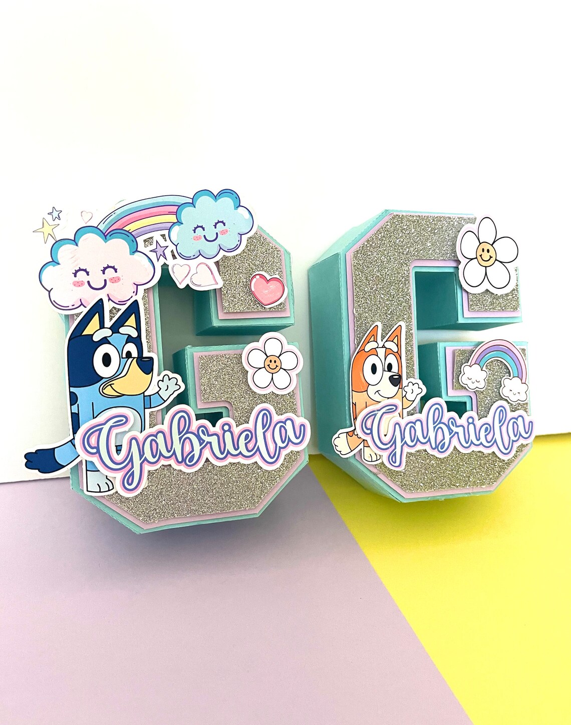 Bluey Inspired 3D Letter Bluey and Bingo Birthday Decor - Etsy