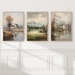 Vintage European Prints Set Rustic Gallery Wall Set Muted Living Room ...