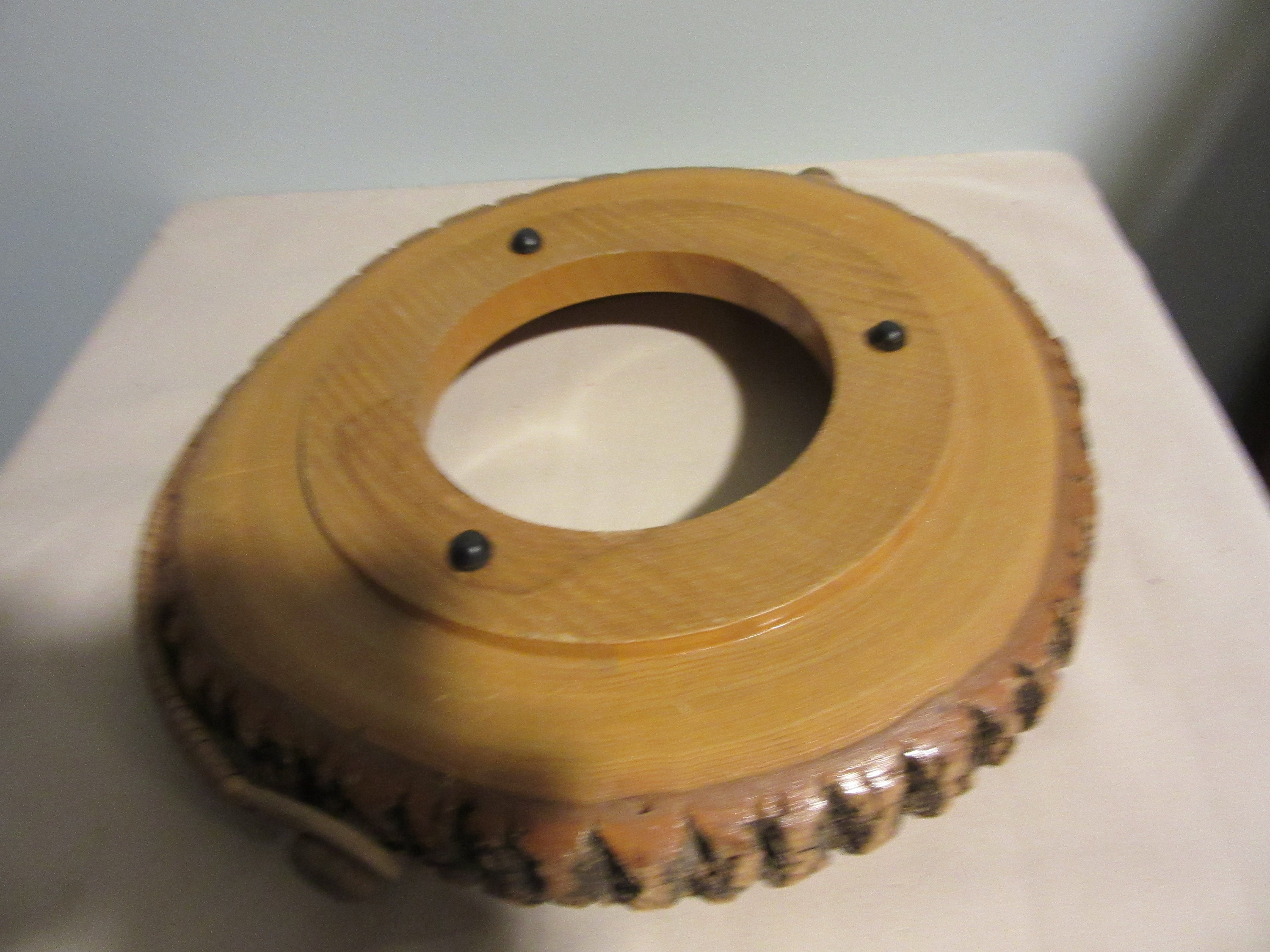 Vintage Rustic Wood Base With Handle and Divided Glass Insert - Etsy