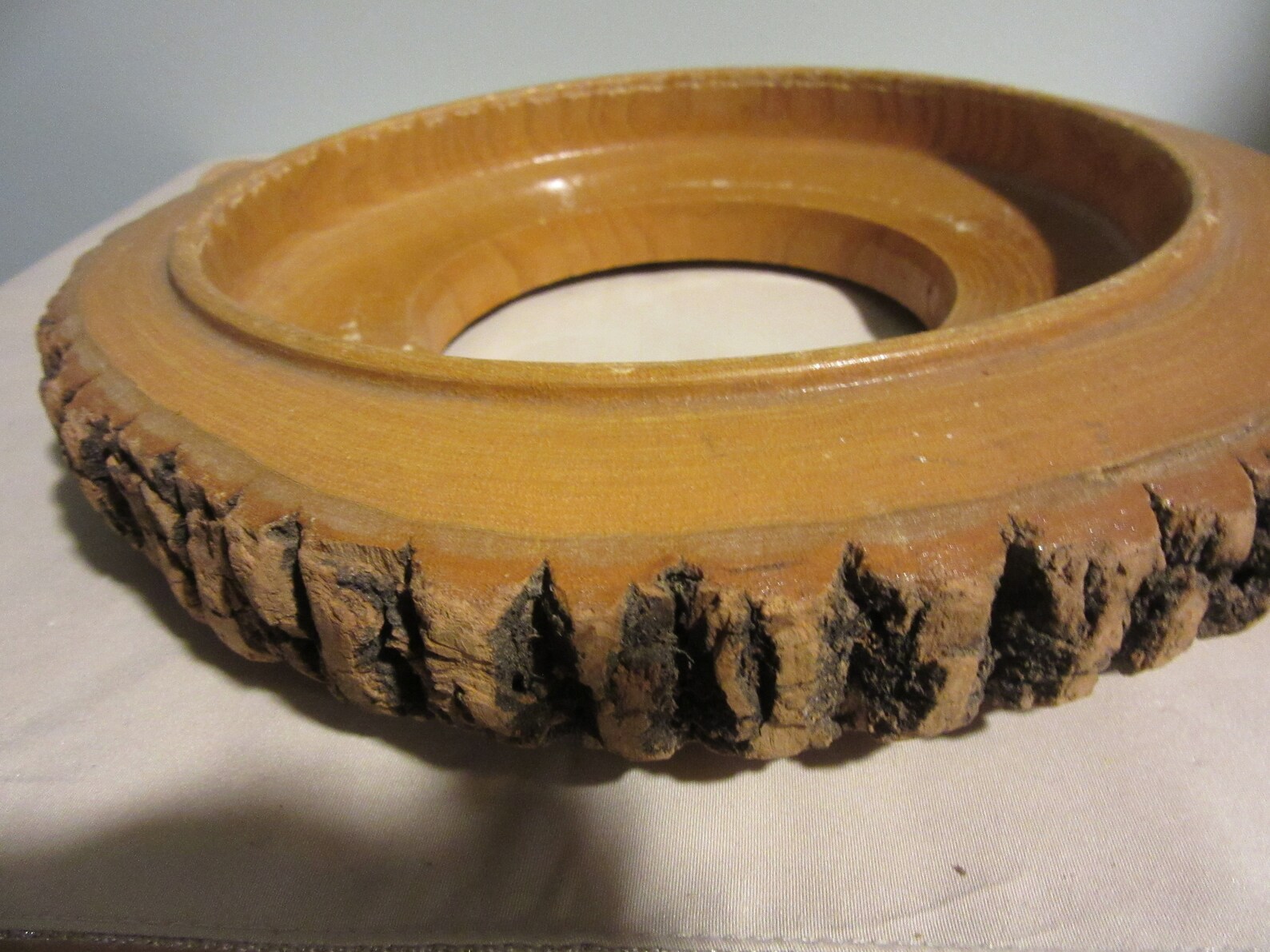 Vintage Rustic Wood Base With Handle and Divided Glass Insert - Etsy