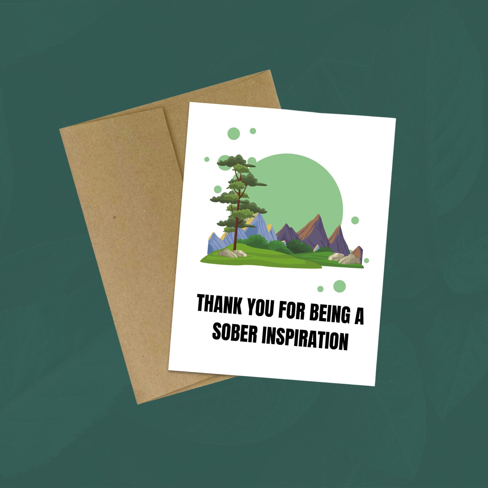 Thank You for Being a Sober Inspiration | Sobriety Card| Recovery Card ...