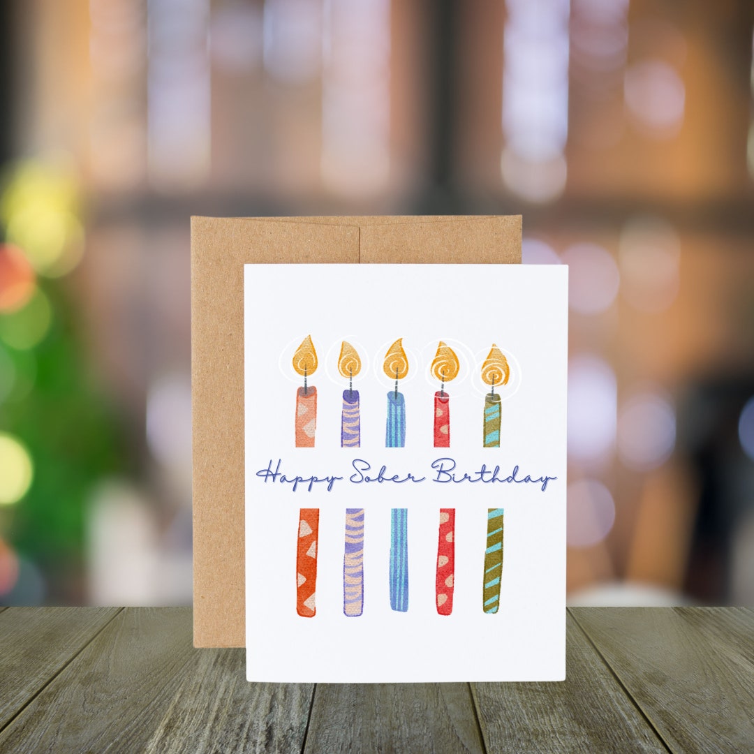 Happy Sober Birthday| Sobriety Card| Recovery Card| Sober Milestone - Etsy