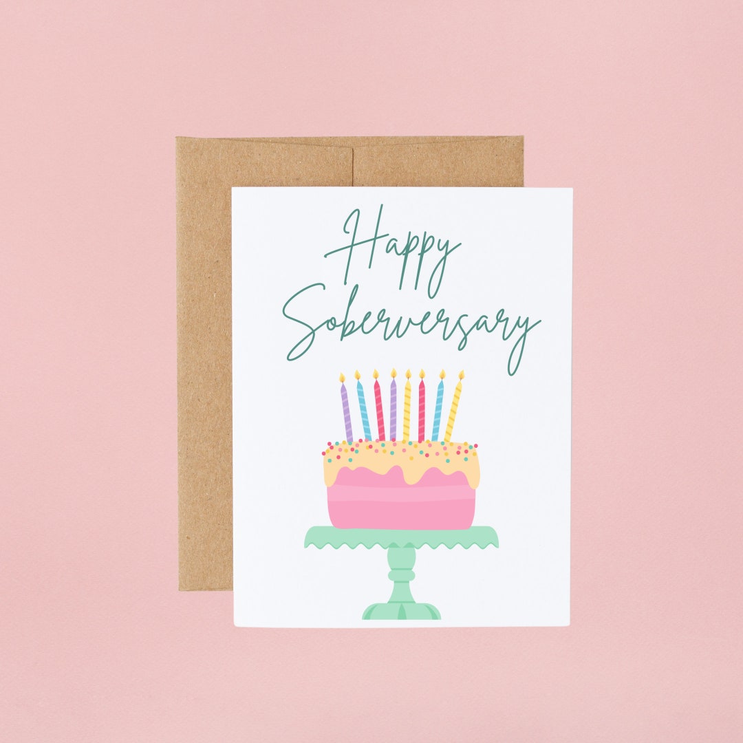 Happy Soberversary| Sobriety Card| Recovery Card| Sober Milestone - Etsy