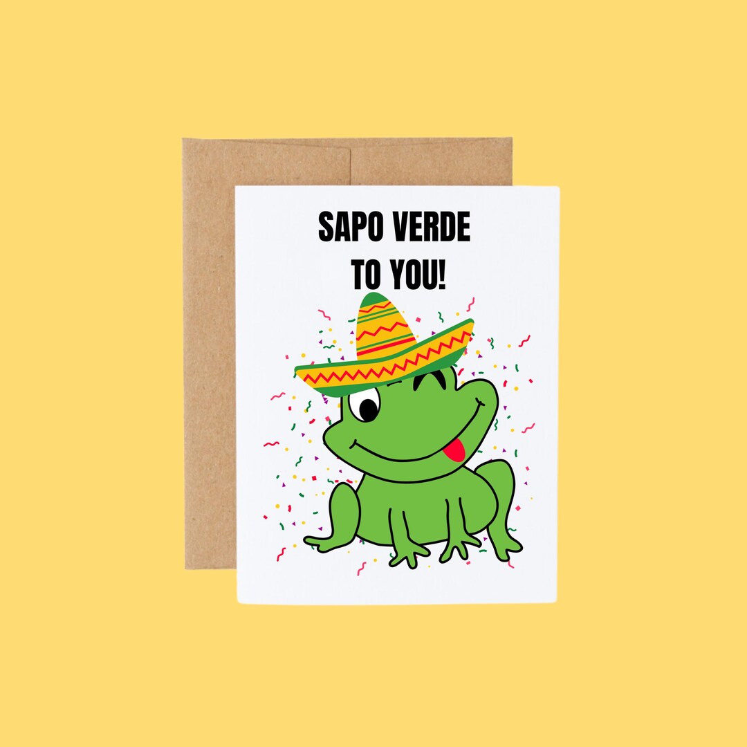 Sapo Verde to You| Cumpleanos\ Happy Birthday - Etsy