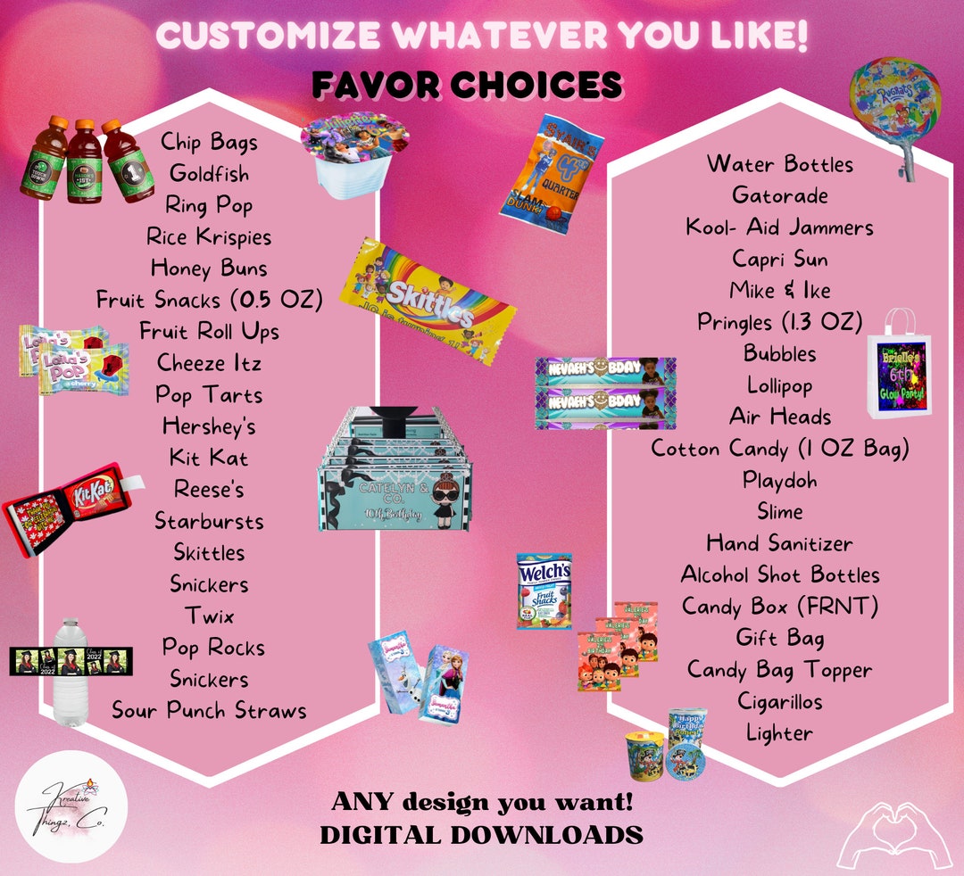 Digital Files | Party Bundle | Customized for Any Event | Custom Adult ...