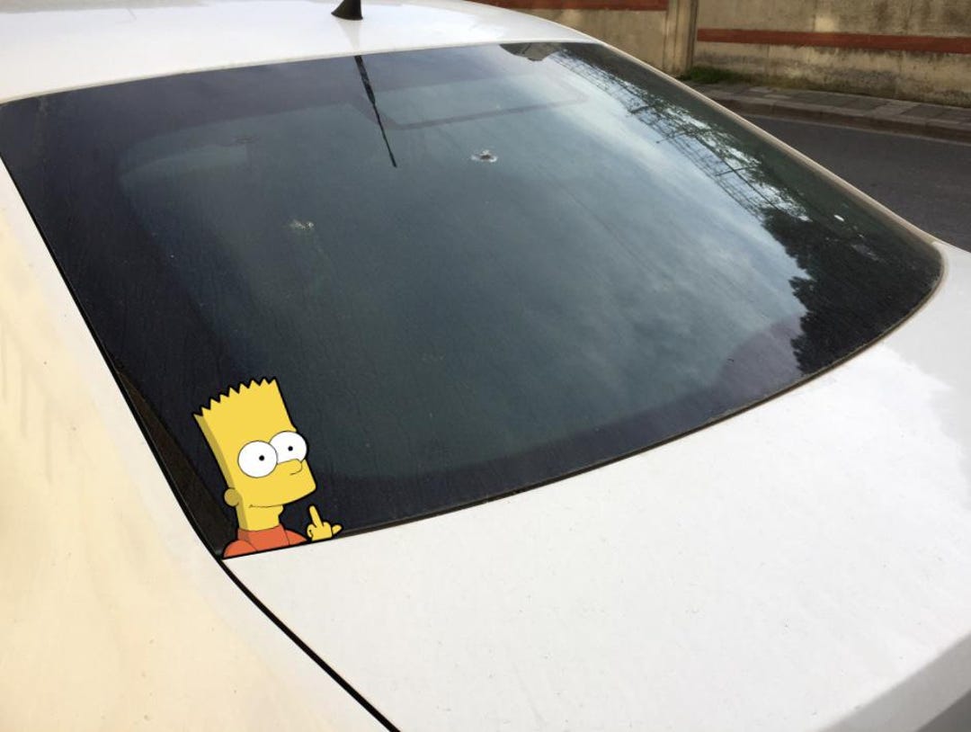 Bart With the Finger Image | Weather Proof Vinyl Sticker| Gift Ideas ...