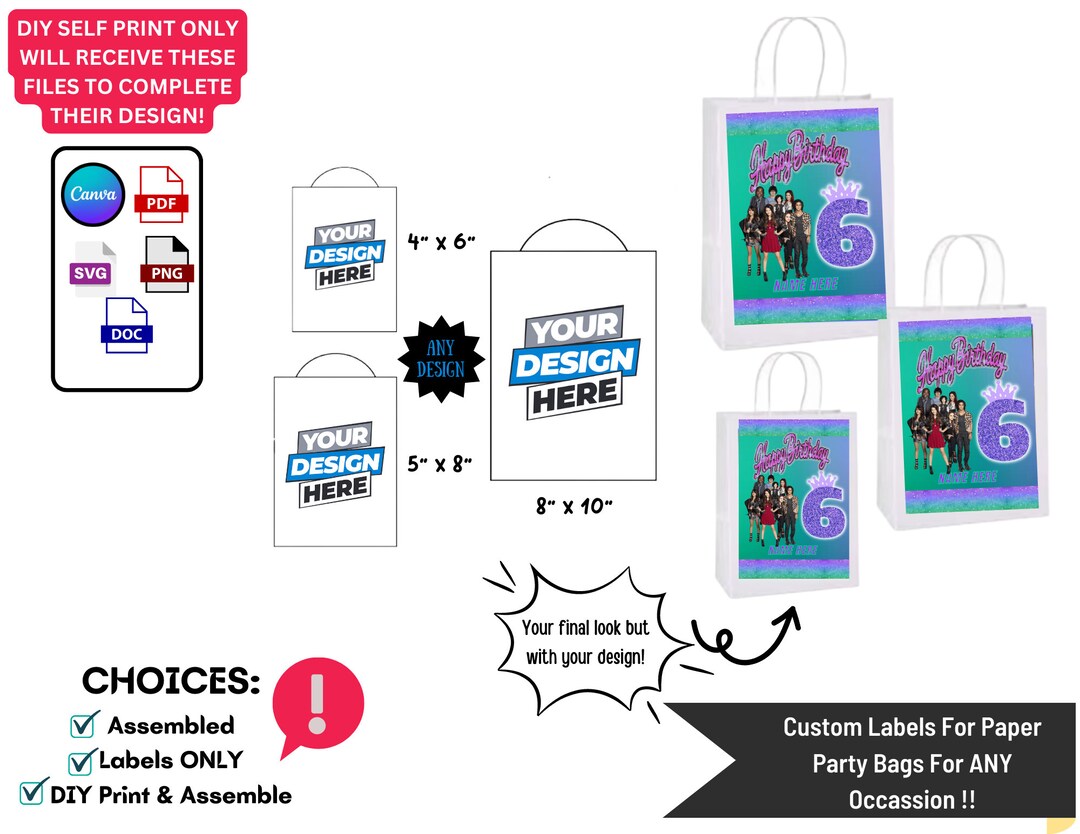 Custom Party Bags | Any Design for Any Occasion | Personalized Treat ...