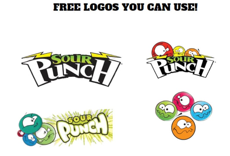 BLANK DIY 2oz Sour Punch Straw or Airhead Xtremes Candy Template ...