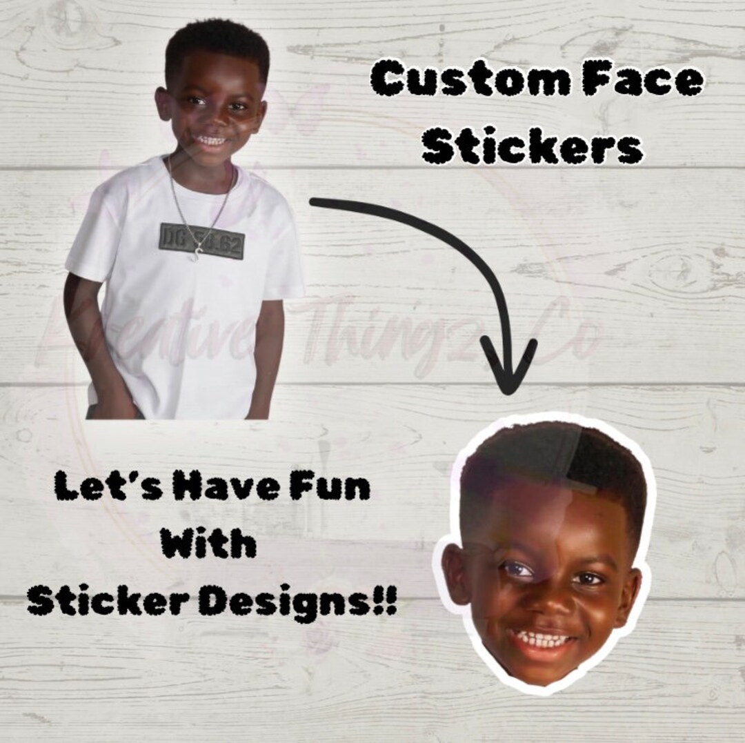 Big Head Sticker Custom Stickers Sticker Face Funny Stickers Vinyl ...