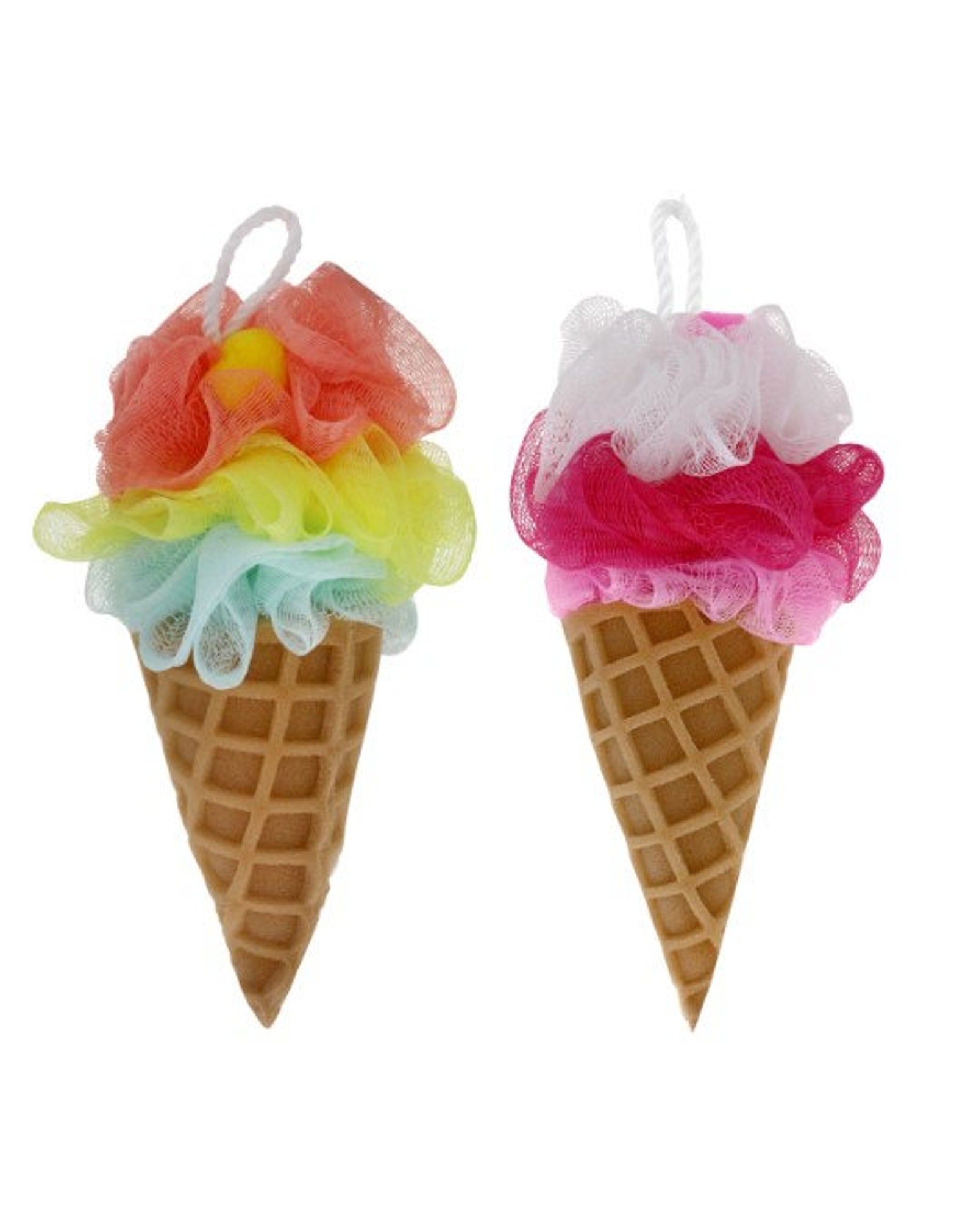 Ice Cream Cone Bath Sponge | Novelty Shower Loofahs | Shower Pouf Body ...