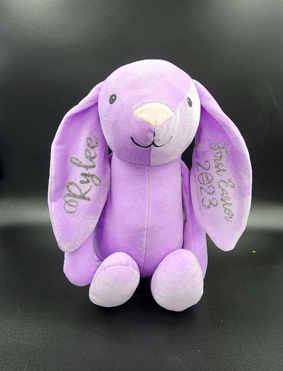 Personalized Stuffed Easter Bunny Plush Rabbit With Name Custom Easter ...
