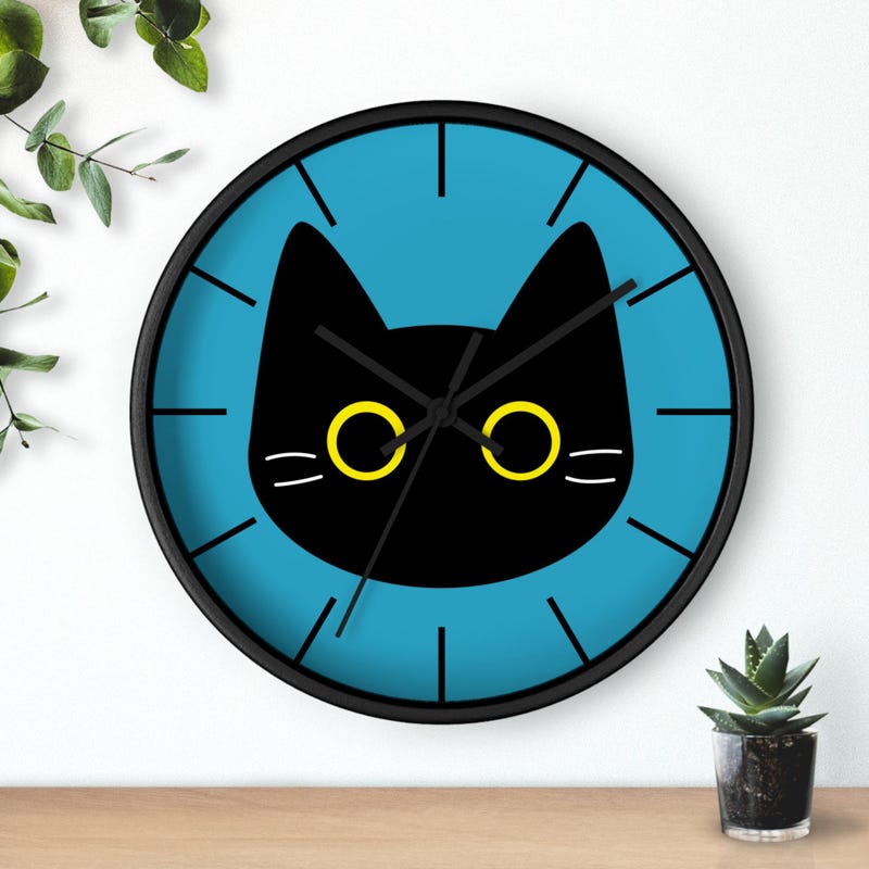 Cat Wall Clock - Etsy