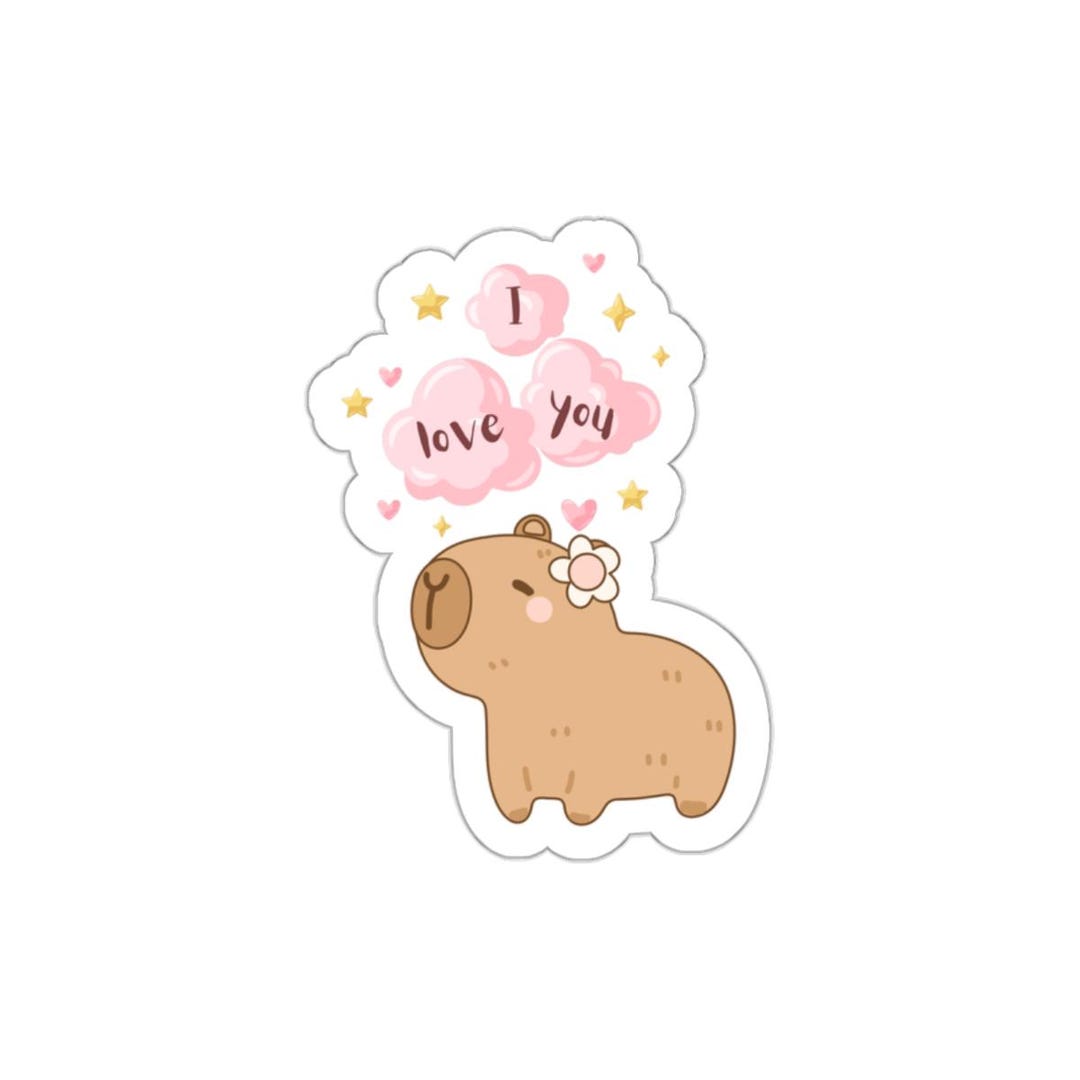 Cute Capybara Die-cut Stickers, Cartoon Animal Sticker, Kawaii Laptop ...