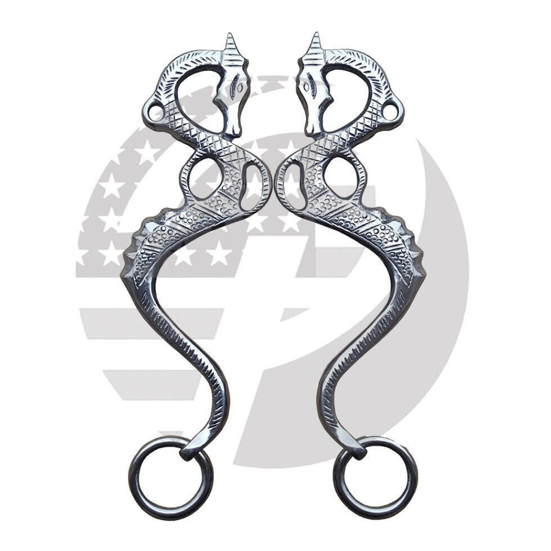 DRAGON Hackamore Cheeks Bitless Horse Bit Horse Engraved Bit Horse ...