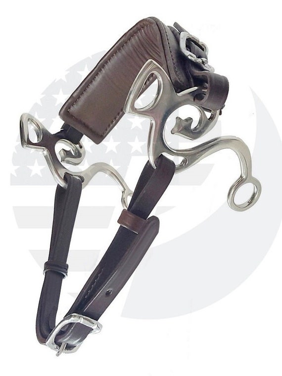 Hackamore Bitless Horse Bit English Western Adjustable Leather - Etsy