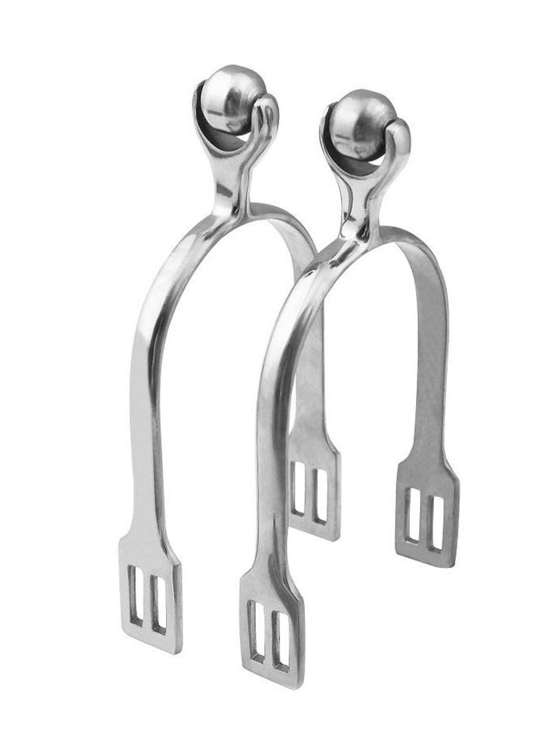 Horse Spurs Silver (dull Polish) Horse Riding Spur Light Weight Roller ...