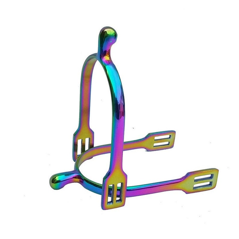 Rainbow Multi Color Horse Spurs Horse Riding Spurs Light Weight Spurs ...