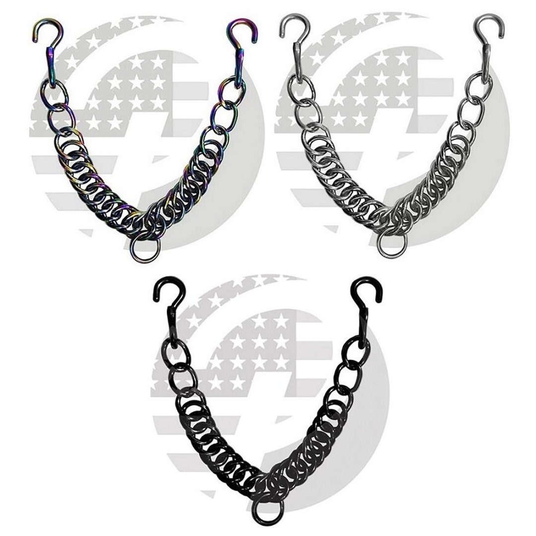 Western English Horse Bit, Curb Chain Stainless Steel Double Link With ...