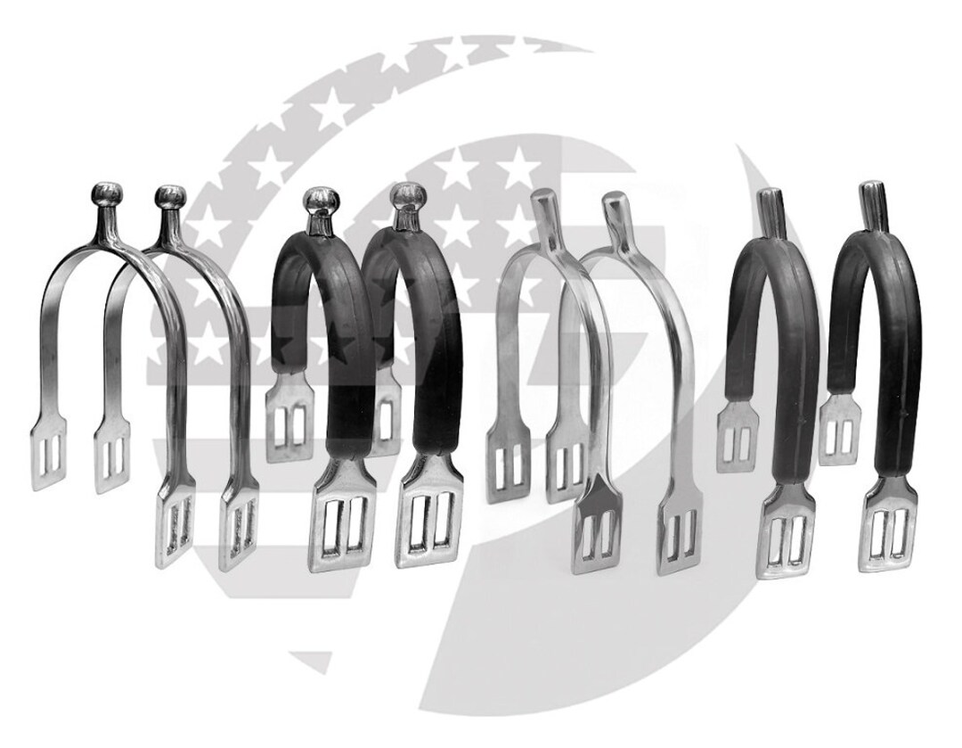 KIDS Horse Riding Spurs Horse Riding Rubber Coated Spurs Color Silver ...